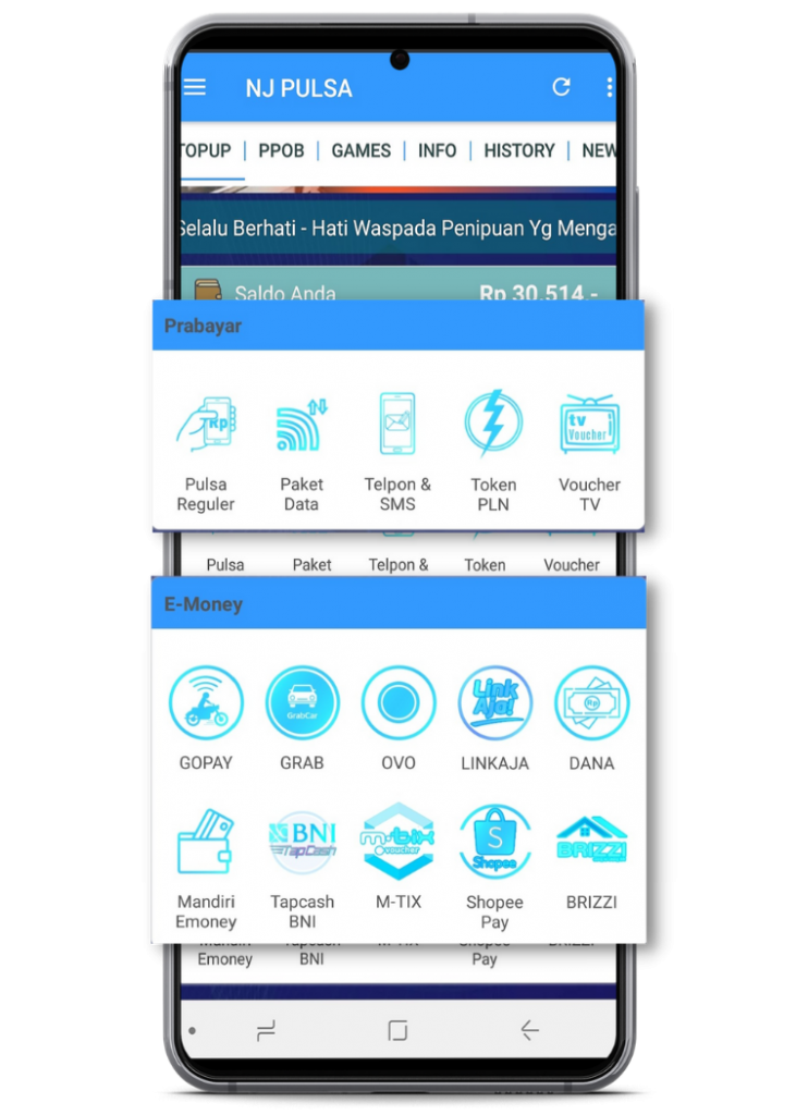 NJ PULSA - Agen Pulsa, Top Up Go-Pay, OVO & PPOB Termurah